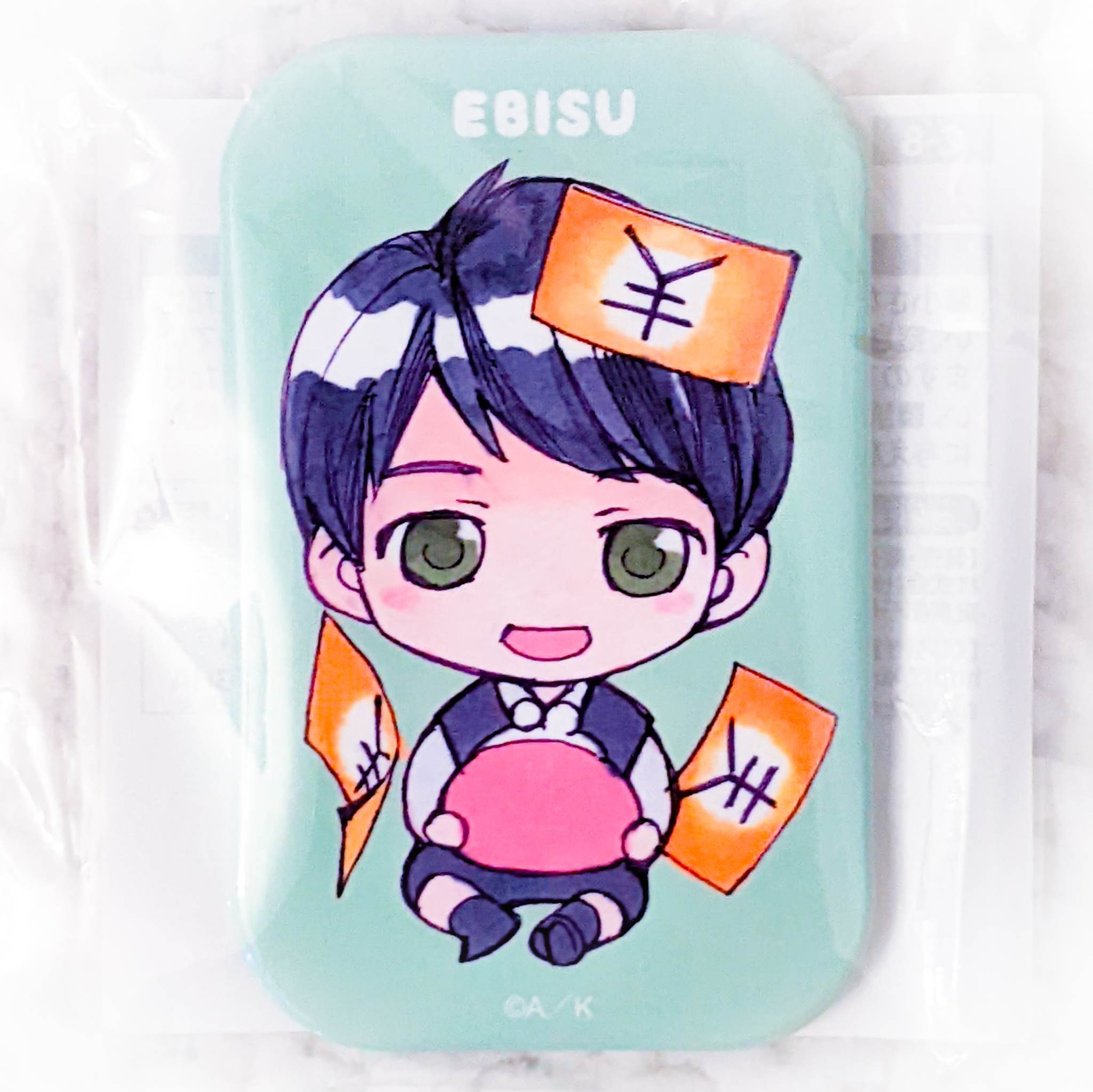 Ebisu - Noragami Anime Chibi Hikido Kuji Square Pin Badge Button ...