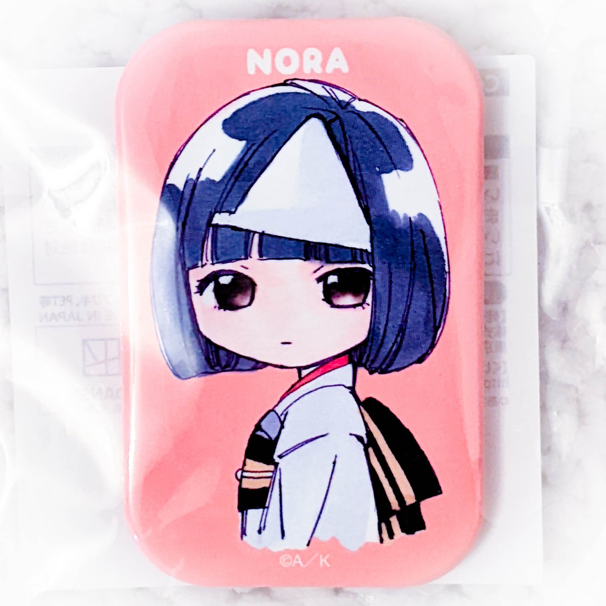 Nora - Noragami Anime Chibi Hikido Kuji Square Pin Badge Button ...