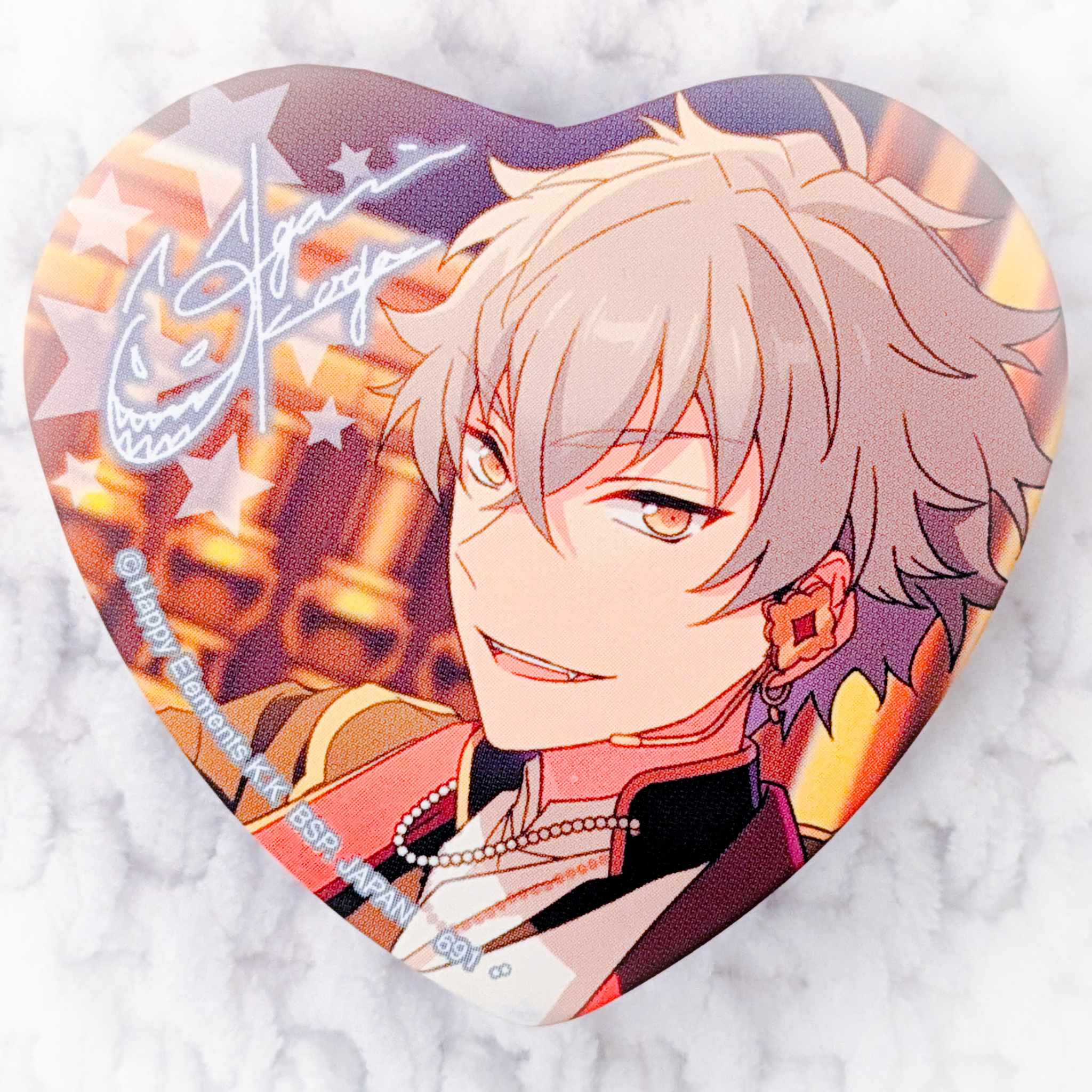 Koga Oogami - Ensemble Stars! UNDEAD Anime Heart Shaped Pin Badge Butt ...