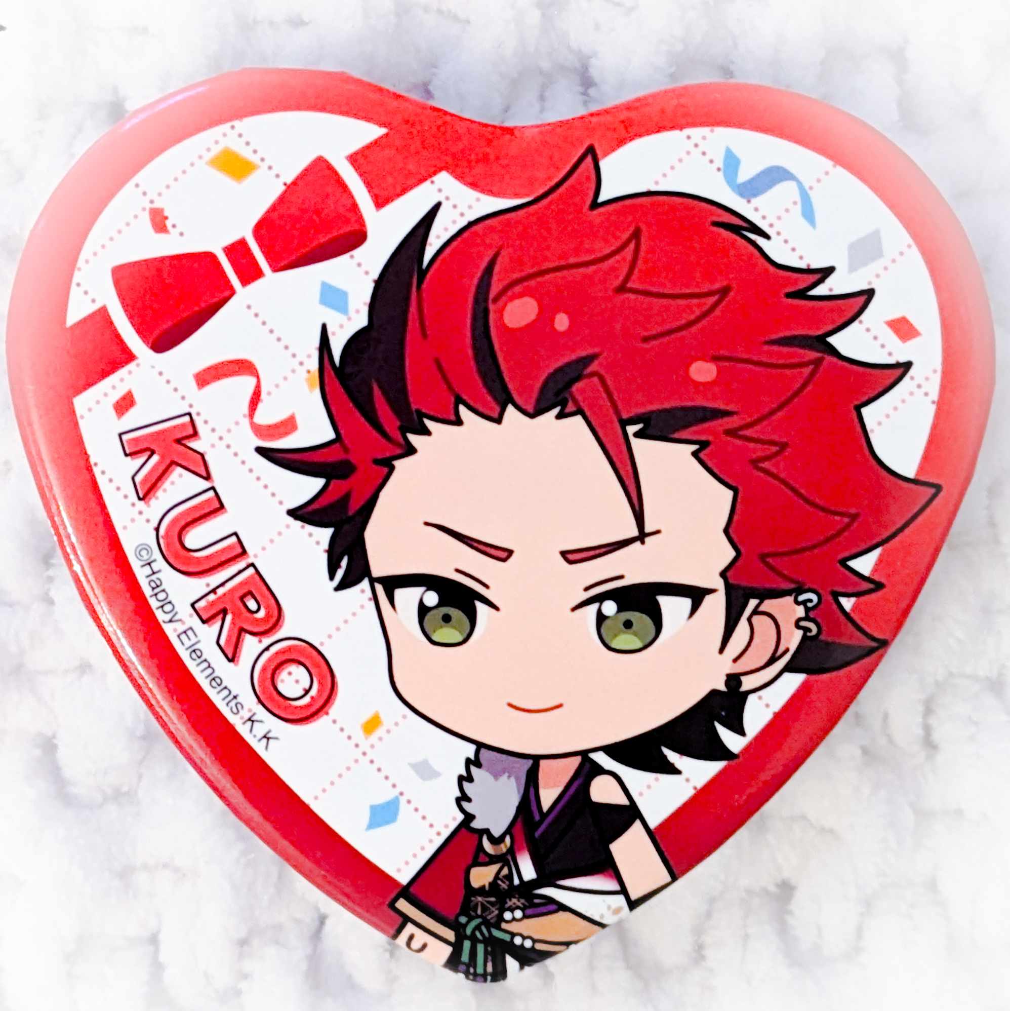Kuro Kiryu - Ensemble Stars! AKATSUKI Anime Heart Shaped Pin Badge But ...