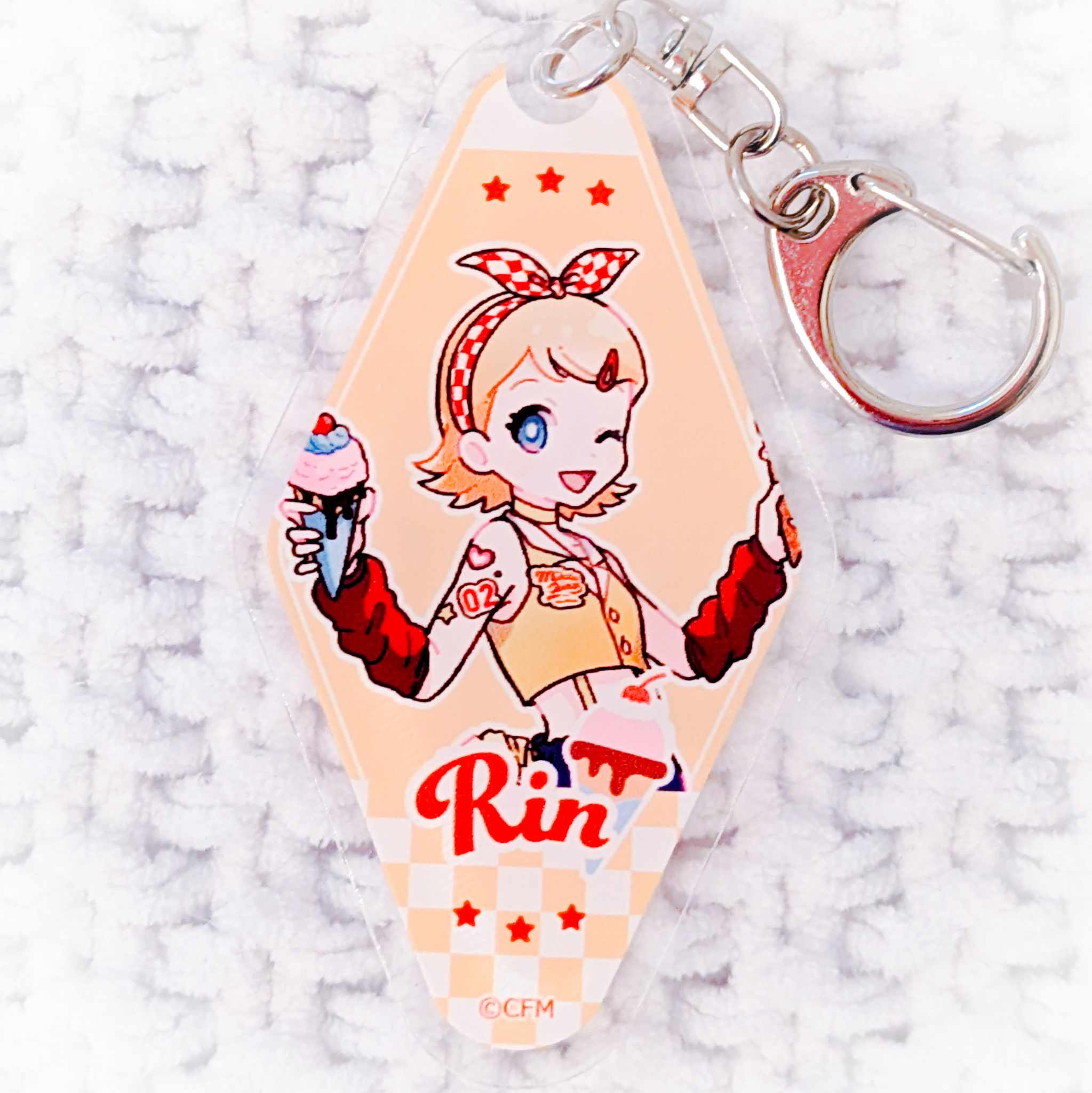 Kagamine Rin - Vocaloid Hatsune Miku's Diner ver. Anime Acrylic Keycha ...