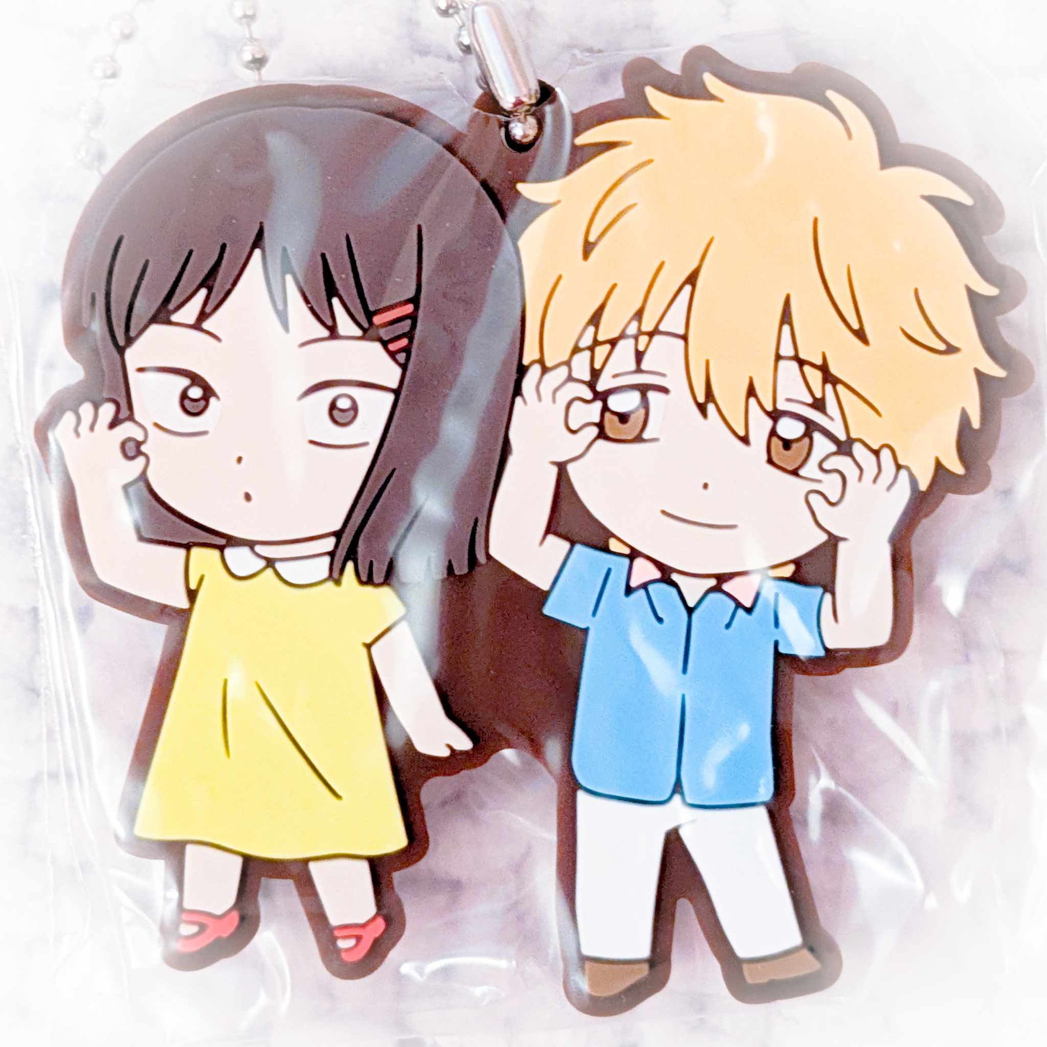 Mitsumi Iwakura & Sosuke Shima - Skip and Loafer Anime Rubber Keychain ...