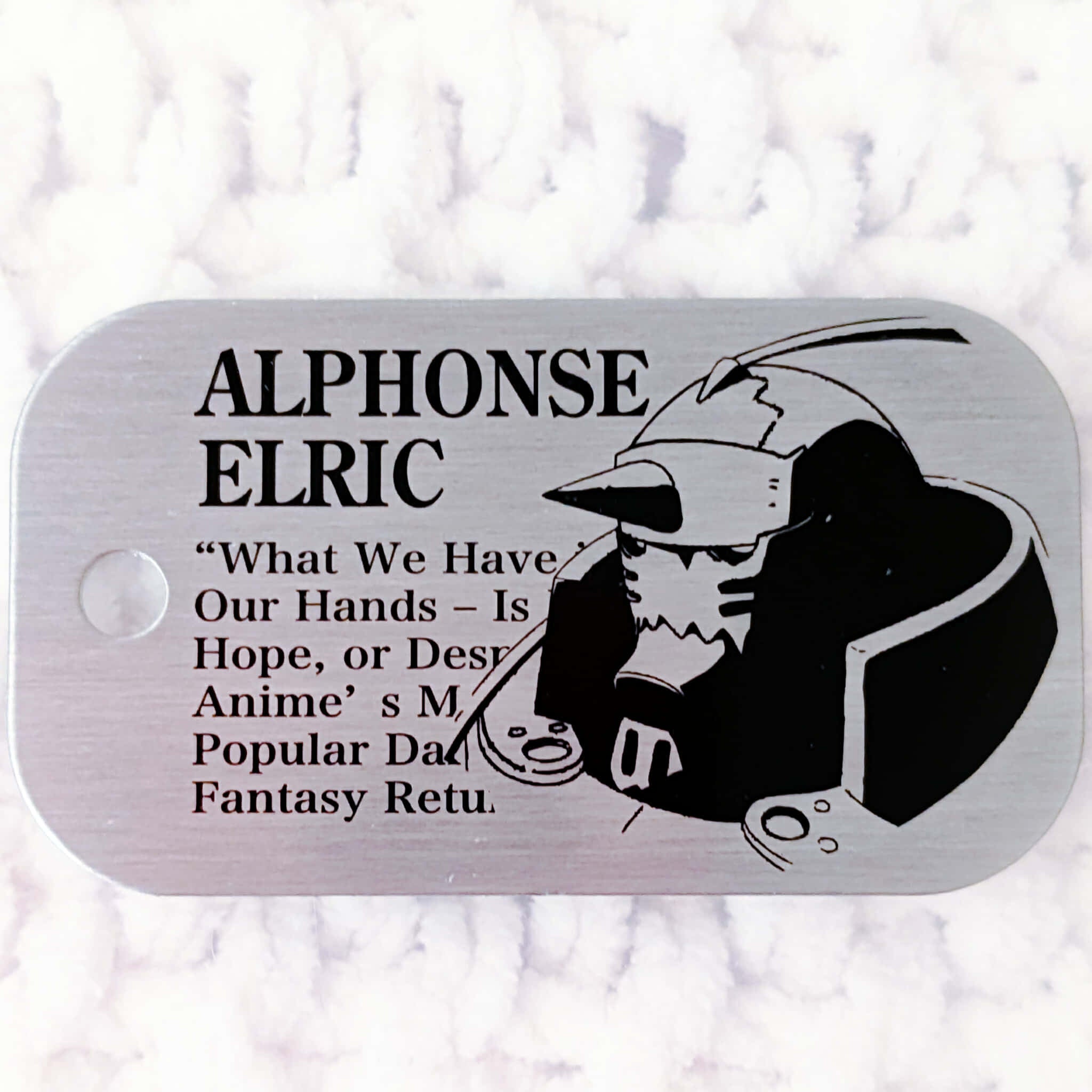 Alphonse Elric - Fullmetal Alchemist Anime Promotional Dog Tag – Miokii ...