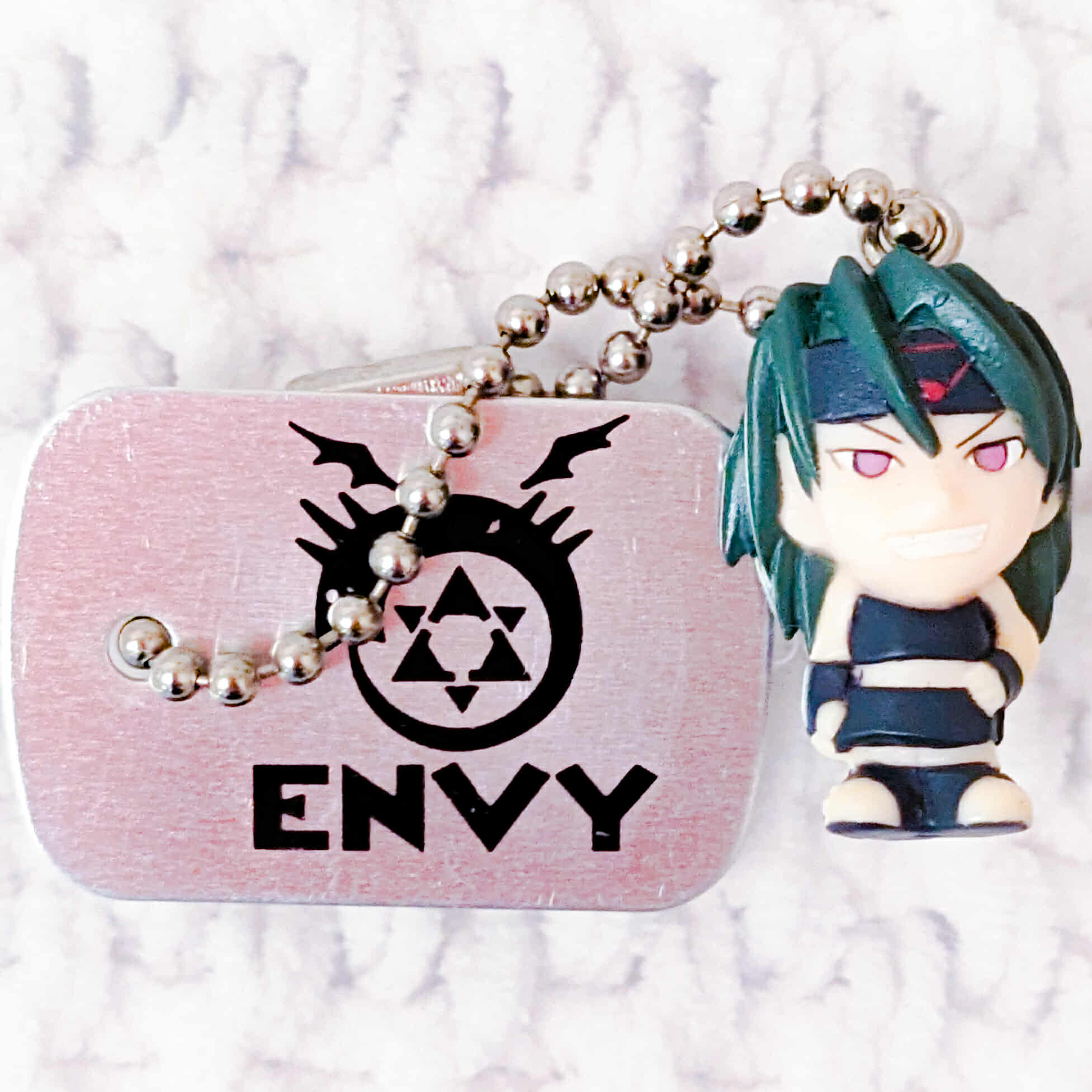 Envy - Fullmetal Alchemist Dog Tag Style Figure Keychain – Miokii Shop