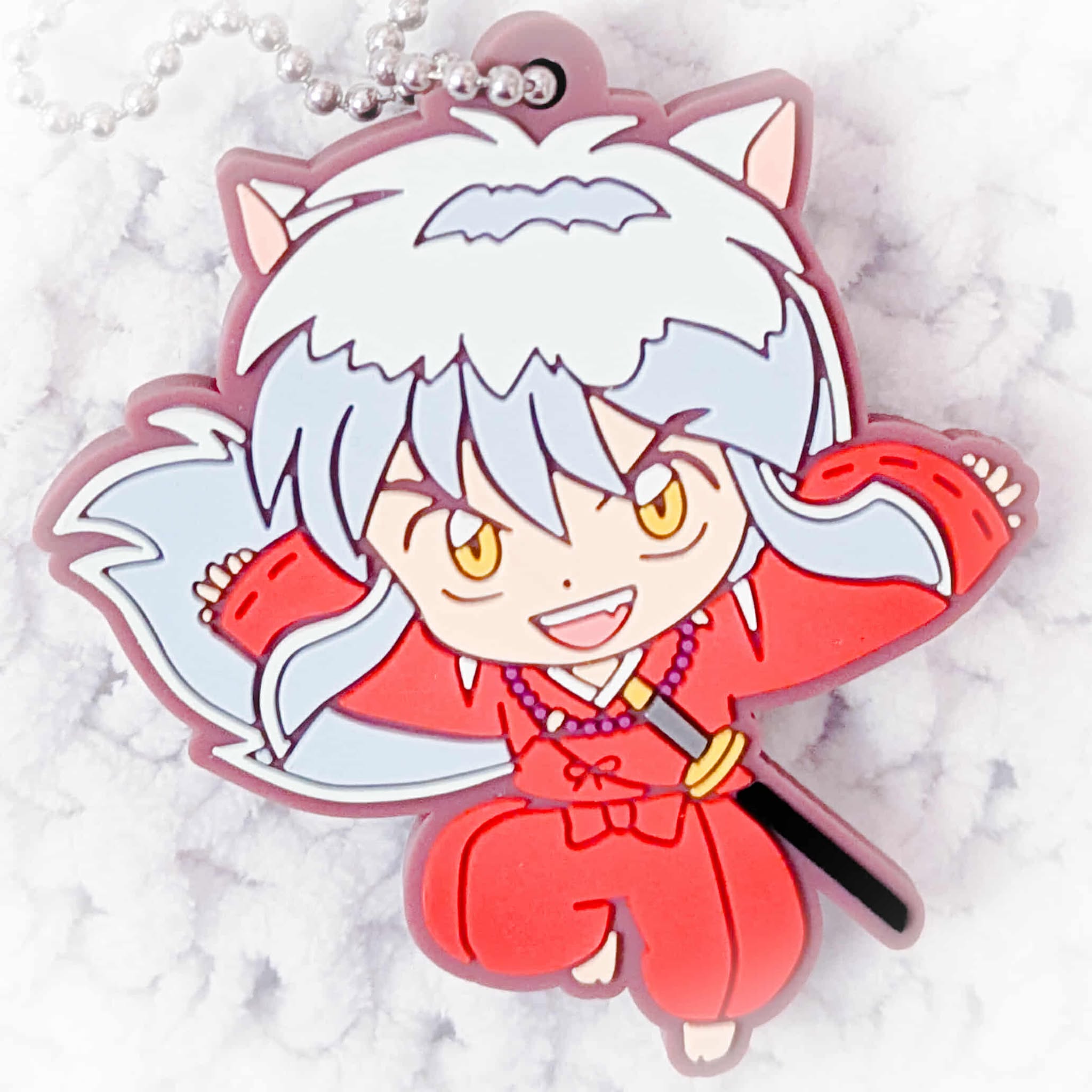 Inuyasha - Inuyasha Anime Chibi Mascot Rubber Keychain – Miokii Shop