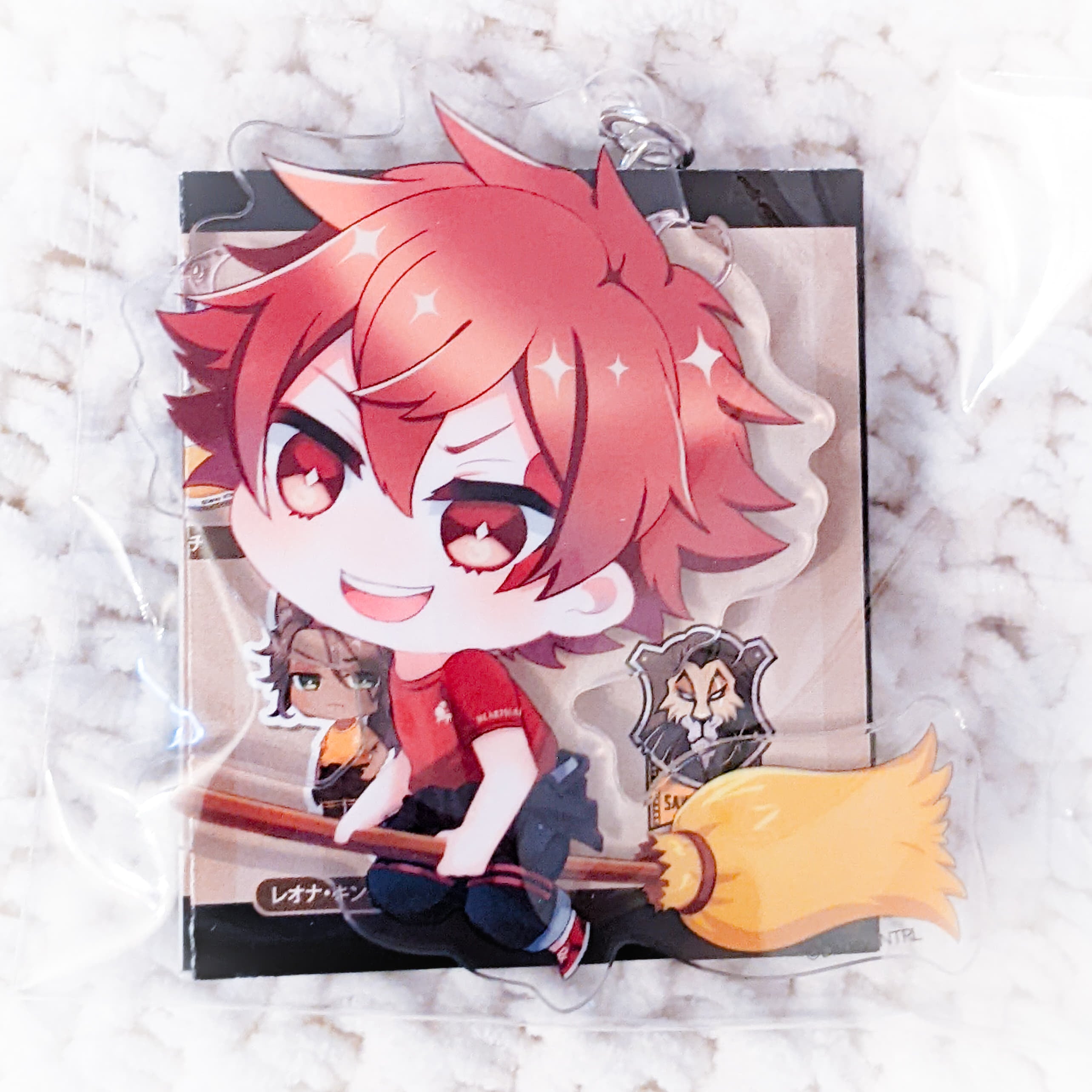 Ace Trappola Disney Twisted Wonderland Chibi Flying Broom Acrylic Keyc ...